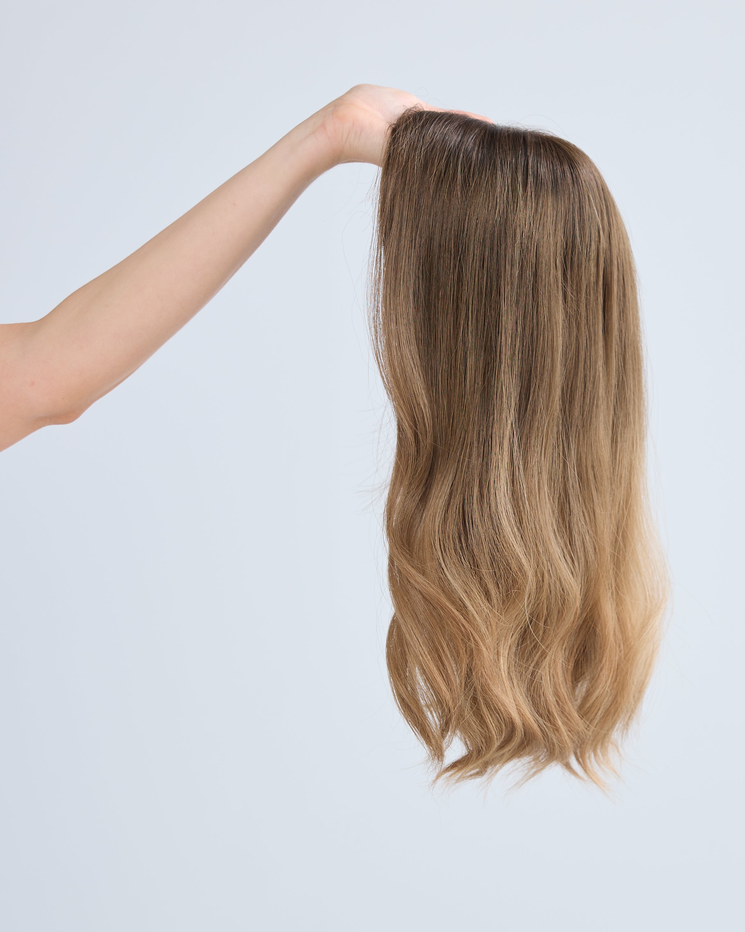 LIGHT MOCHA TONE // LACE TOPPER // 18 INCHES // 7x7 CAP | Lusta