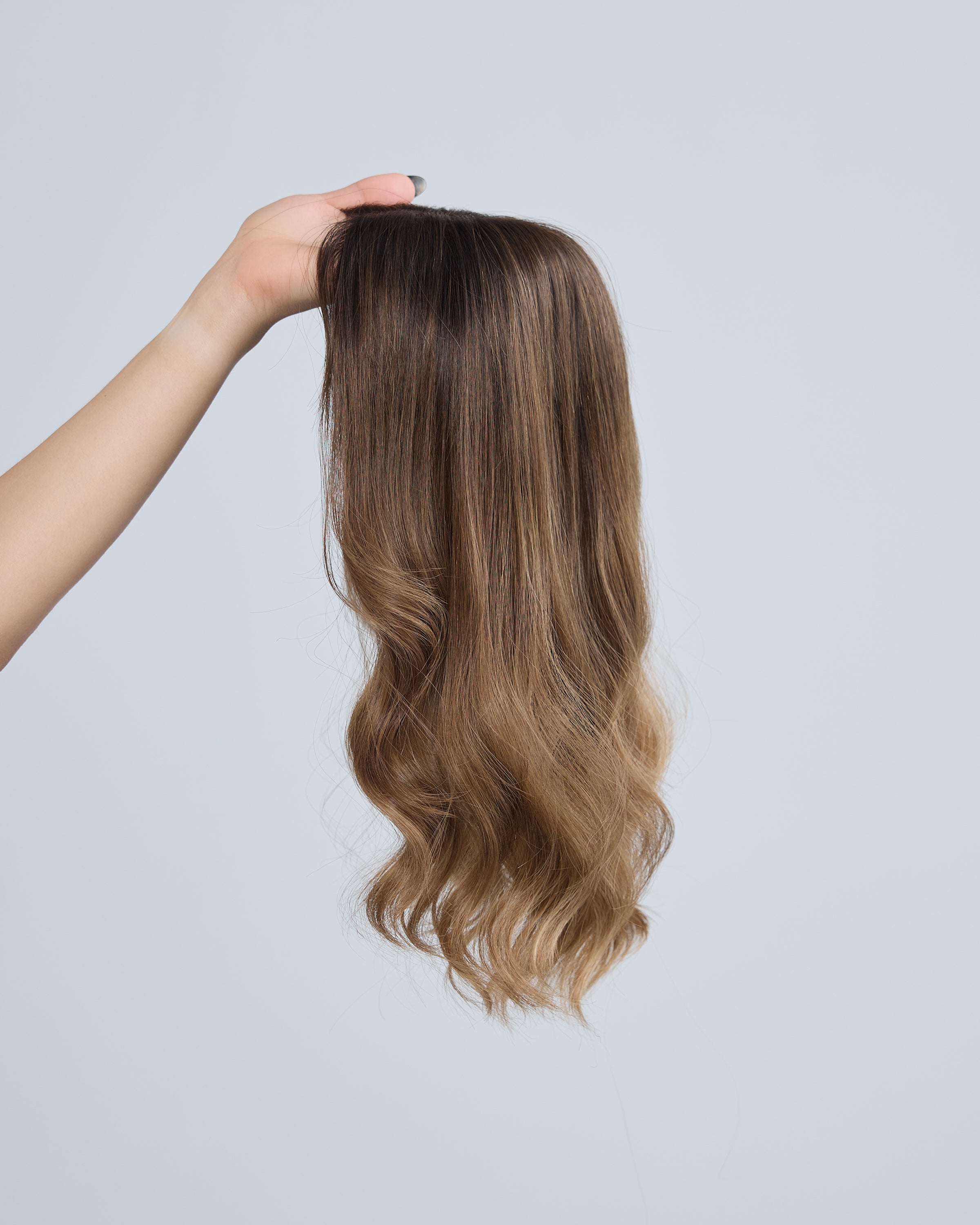 DEEP MOCHA TONE // LACE TOPPER // 18 INCHES // 7x7 CAP | Lusta