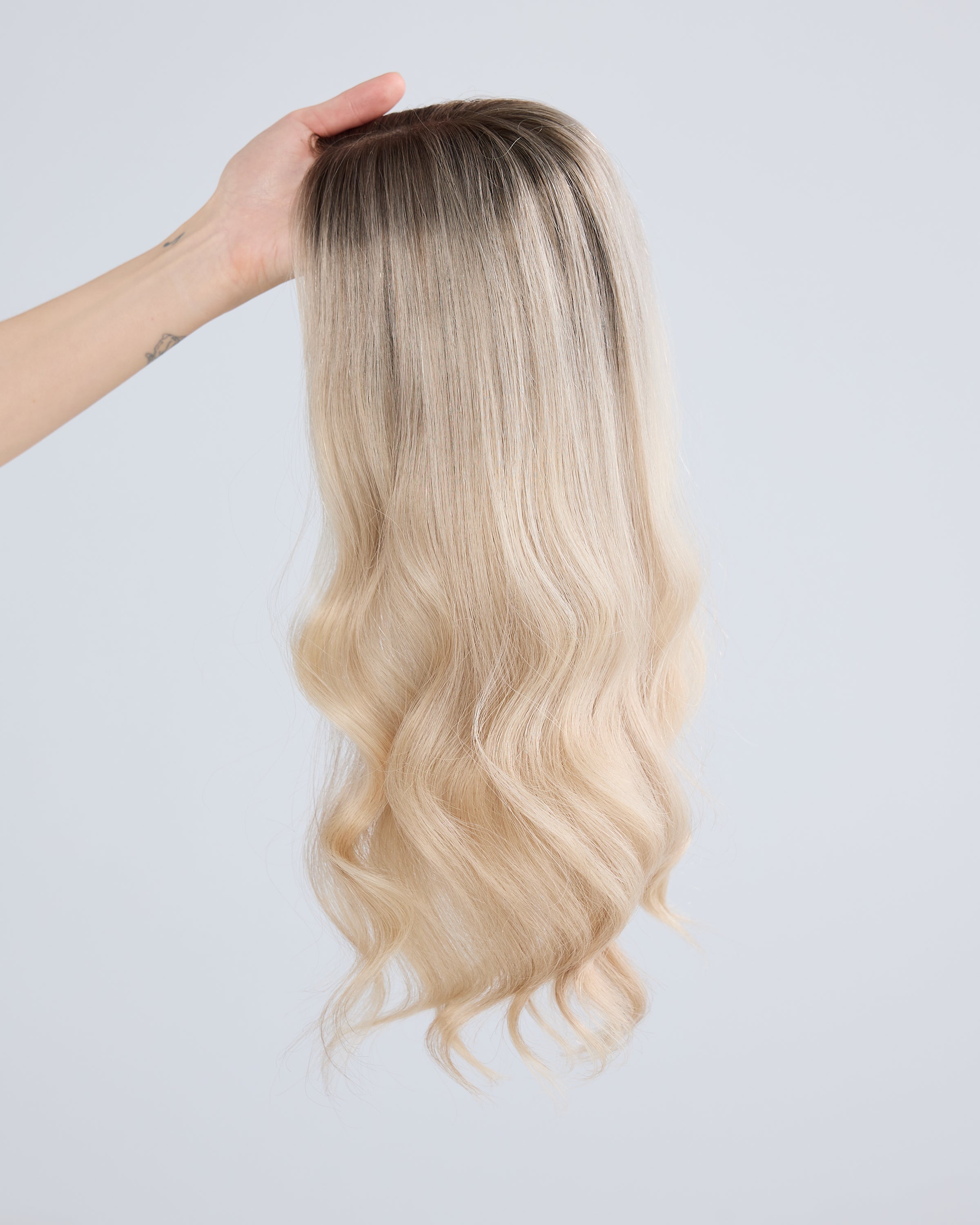 PALE GLOW // LACE TOPPER // 18 INCHES // 8x8 CAP | Lusta